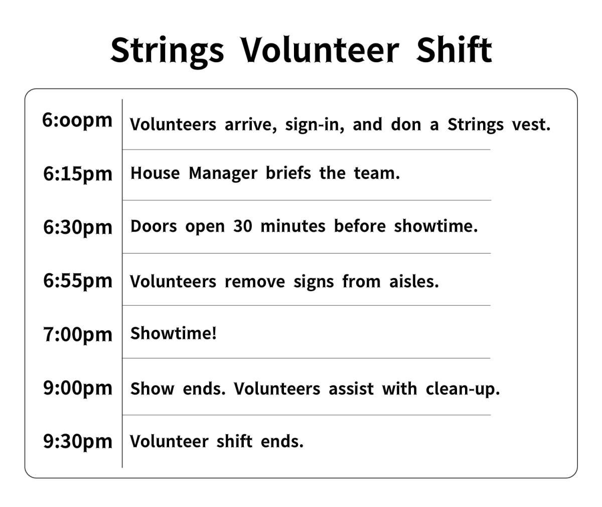 Volunteer - Strings Music Festival